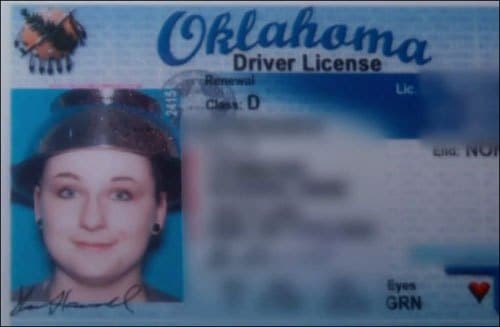 Pastafarian Sports A Spaghetti Strainer On Head For Drivers License ...